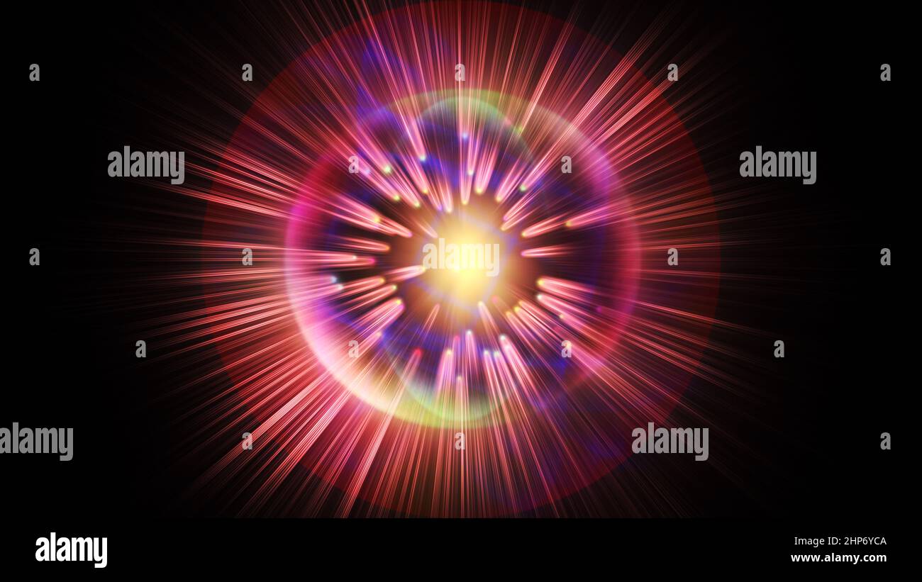 atom light ray glow abstract, 3d render illustration Stock Photo - Alamy