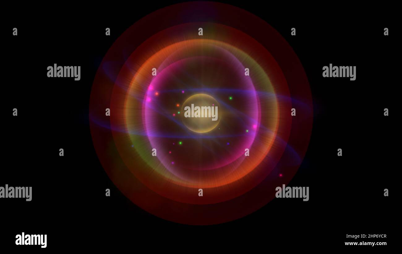 atom light ray glow abstract, 3d render illustration Stock Photo - Alamy