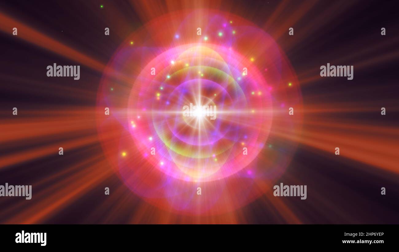 atom light ray glow abstract, 3d render illustration Stock Photo - Alamy