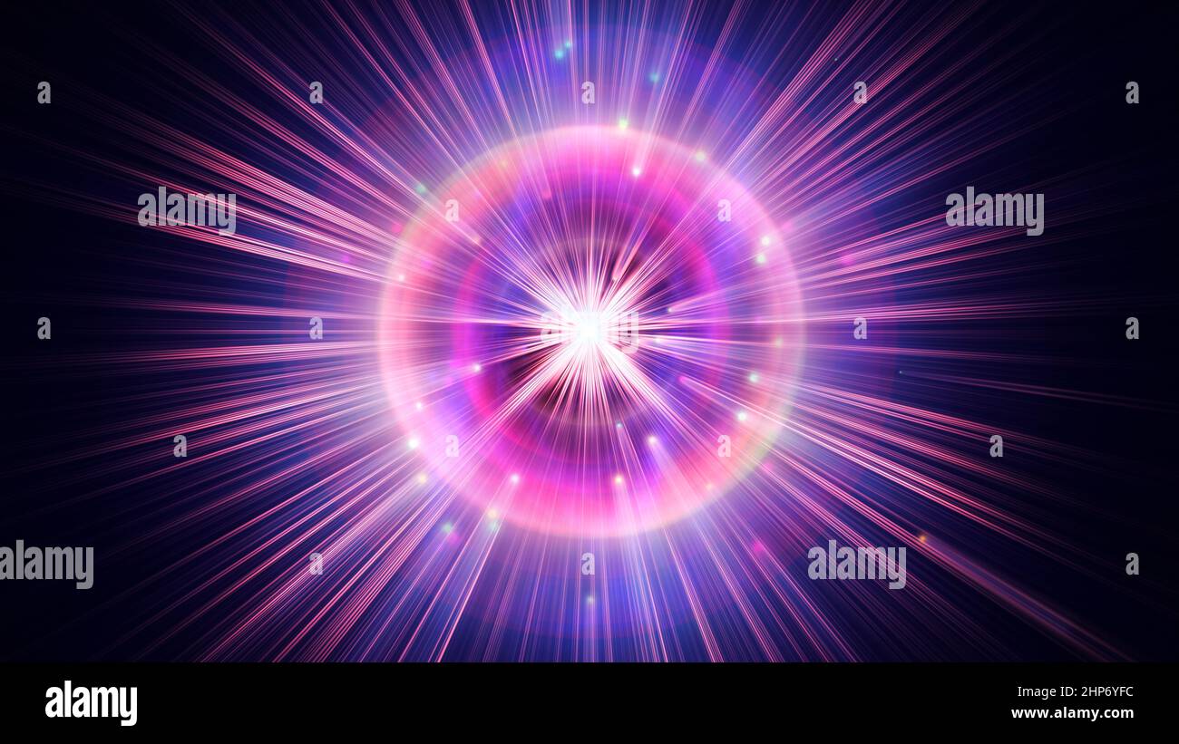 atom light ray glow abstract, 3d render illustration Stock Photo - Alamy