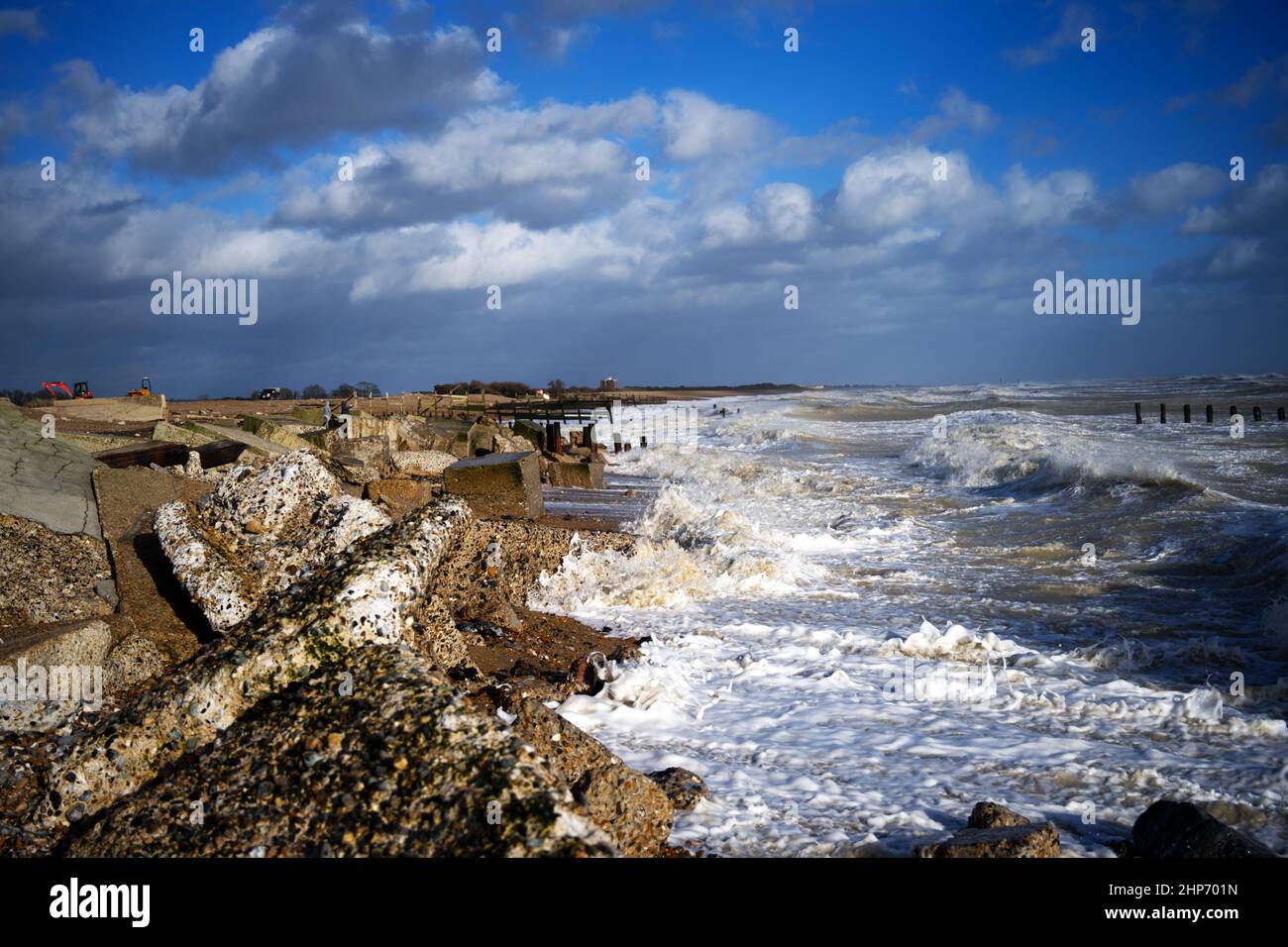 Climping Beach in West Sussex, Southern England on the English Channel ...