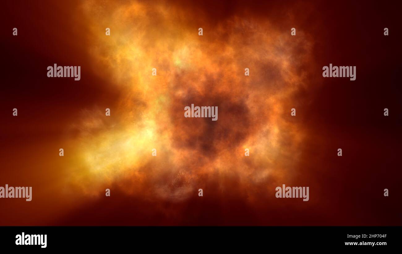 fire flame explosion in space, abstract illustration Stock Photo - Alamy