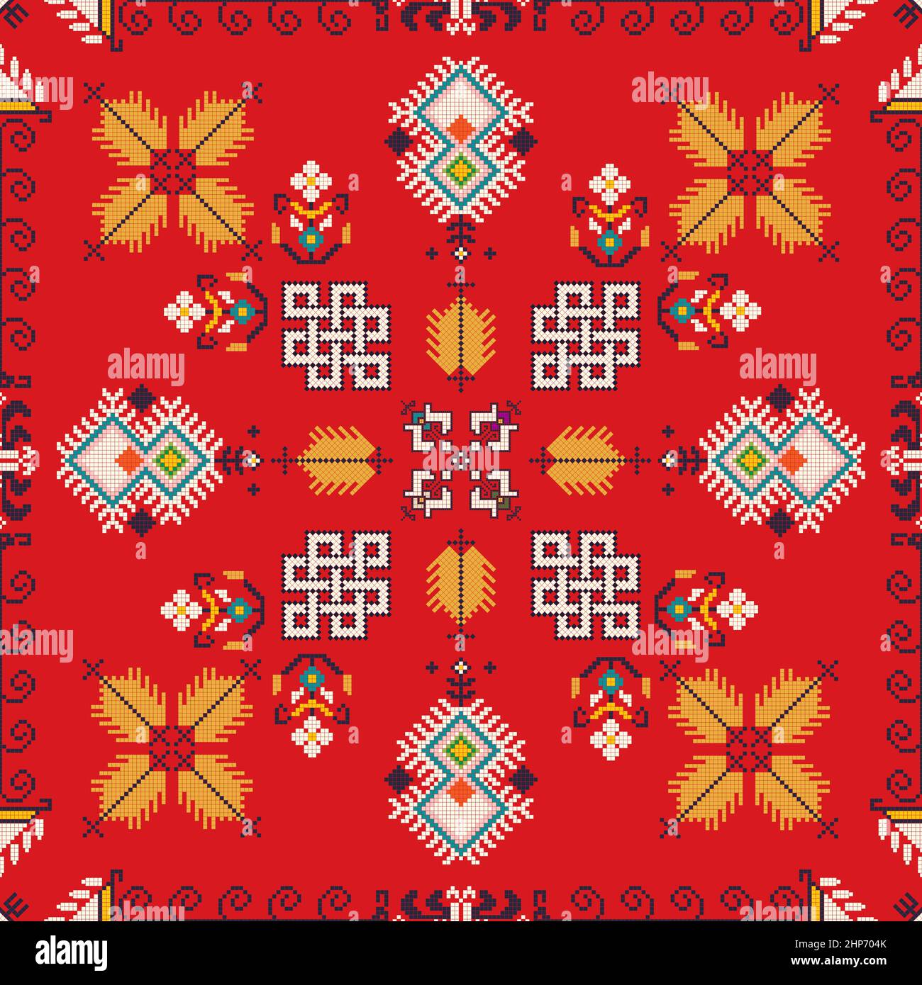 Bulgarian embroidery pattern 5 Stock Vector Image & Art - Alamy