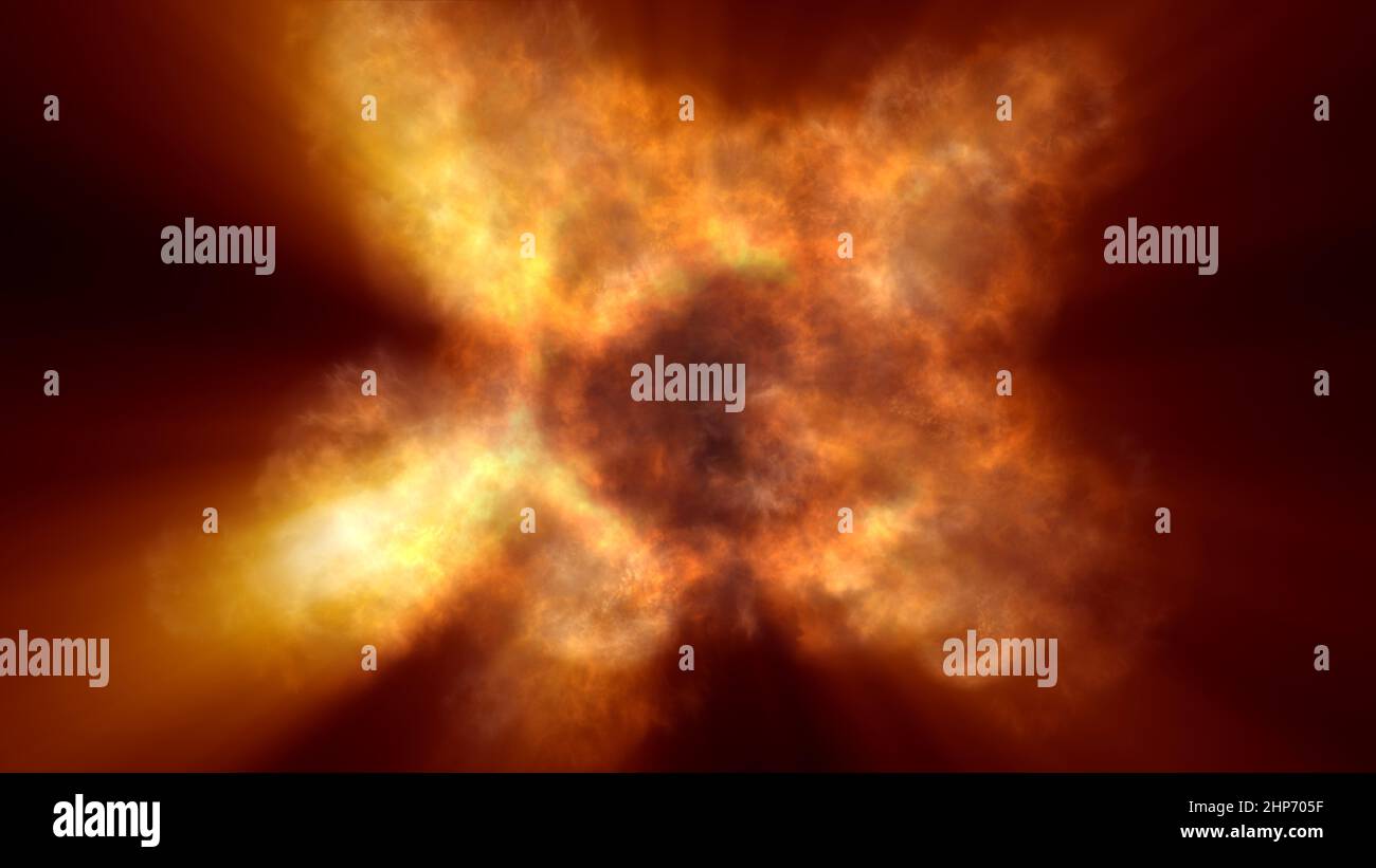 fire flame explosion in space, abstract illustration Stock Photo - Alamy