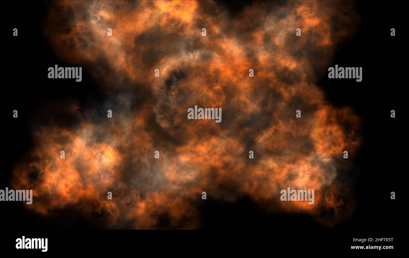 fire flame explosion in space, abstract illustration Stock Photo - Alamy