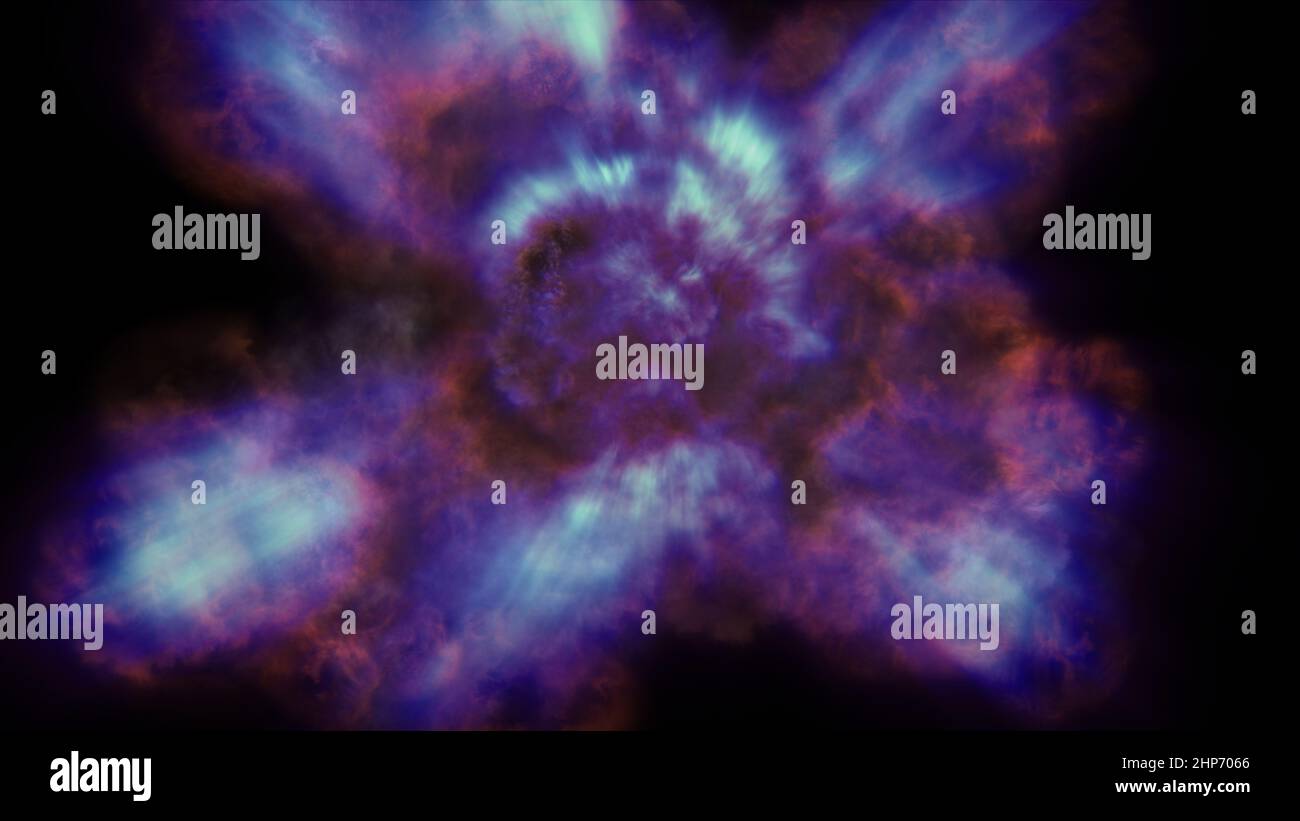 fire flame explosion in space, abstract illustration Stock Photo - Alamy