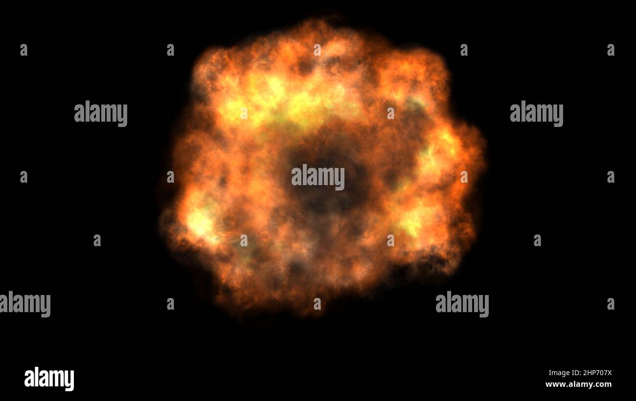 fire flame explosion in space, abstract illustration Stock Photo - Alamy