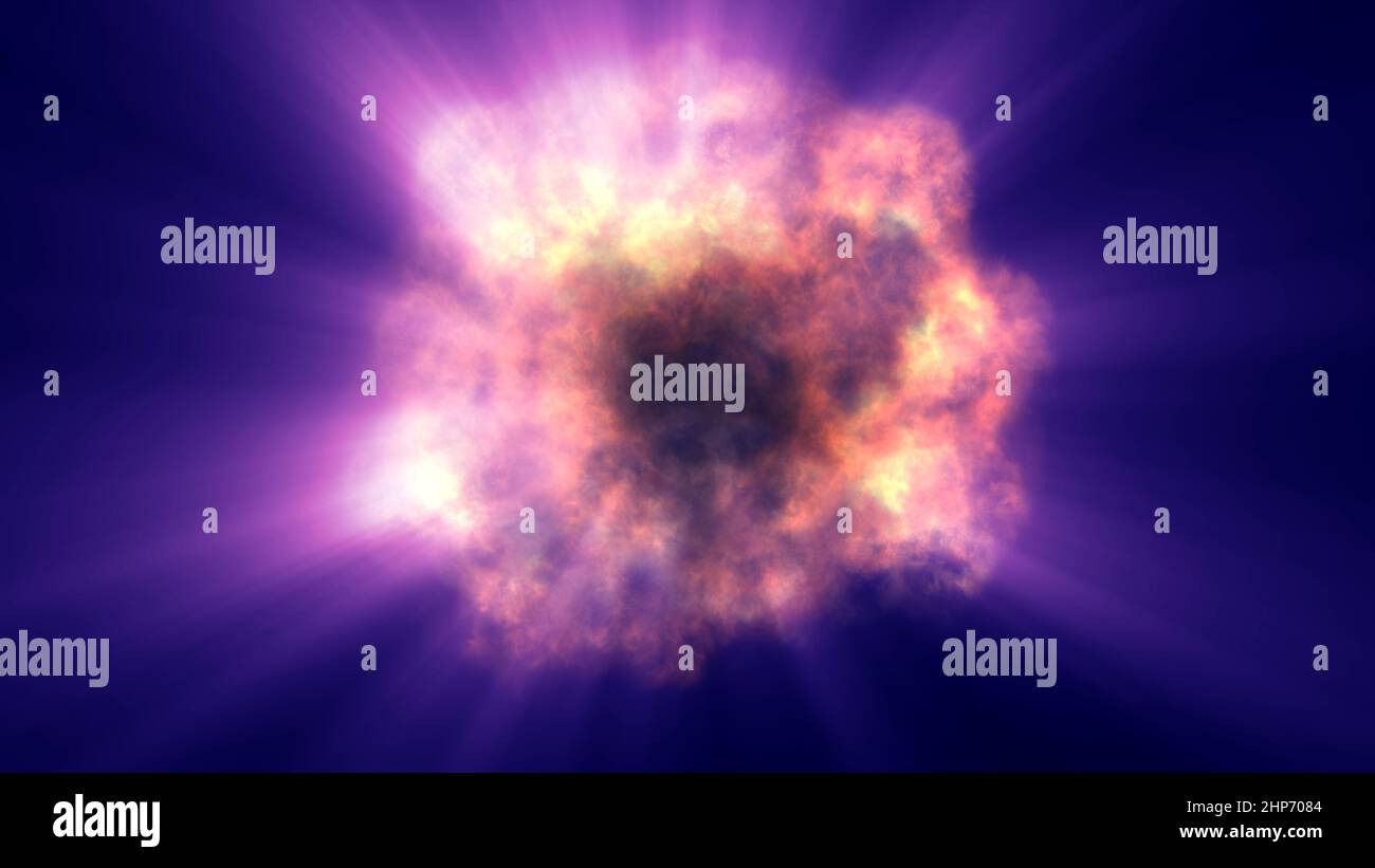 fire flame explosion in space, abstract illustration Stock Photo - Alamy