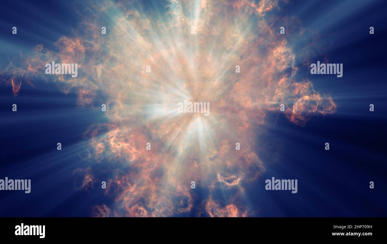 fire flame explosion in space, abstract illustration Stock Photo - Alamy