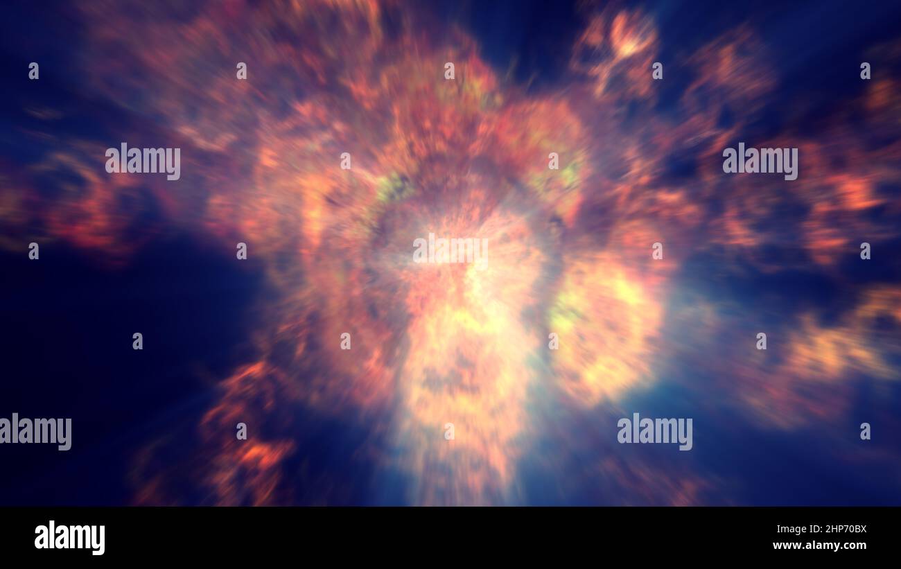 fire flame explosion in space, abstract illustration Stock Photo - Alamy