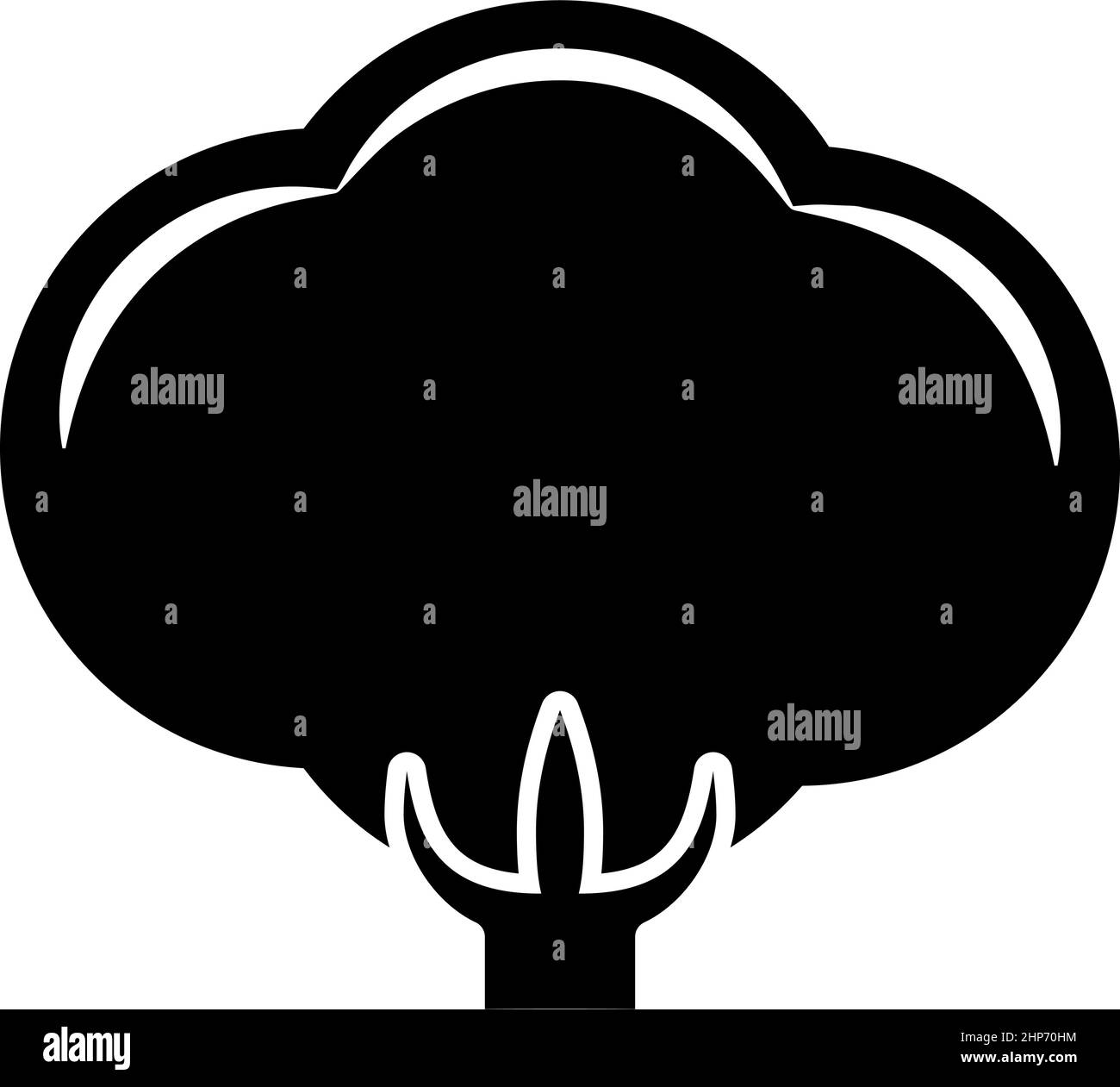 Cotton icon black color vector illustration flat style image Stock ...