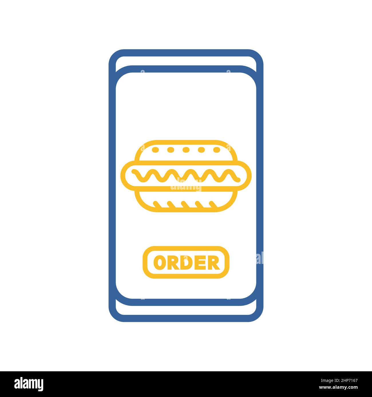 Food delivery mobile service Cut Out Stock Images & Pictures - Alamy