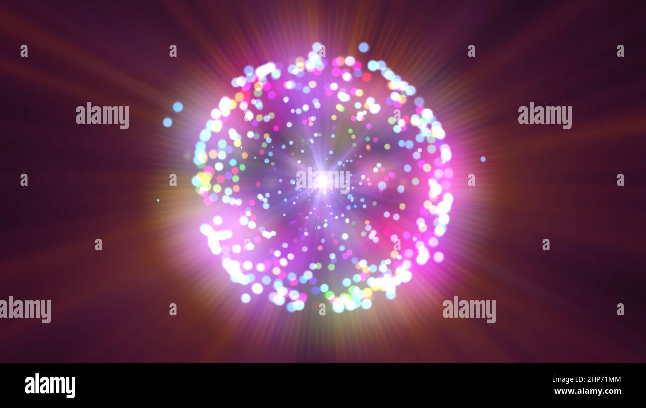 cell particle light ray color, illustration render Stock Photo - Alamy