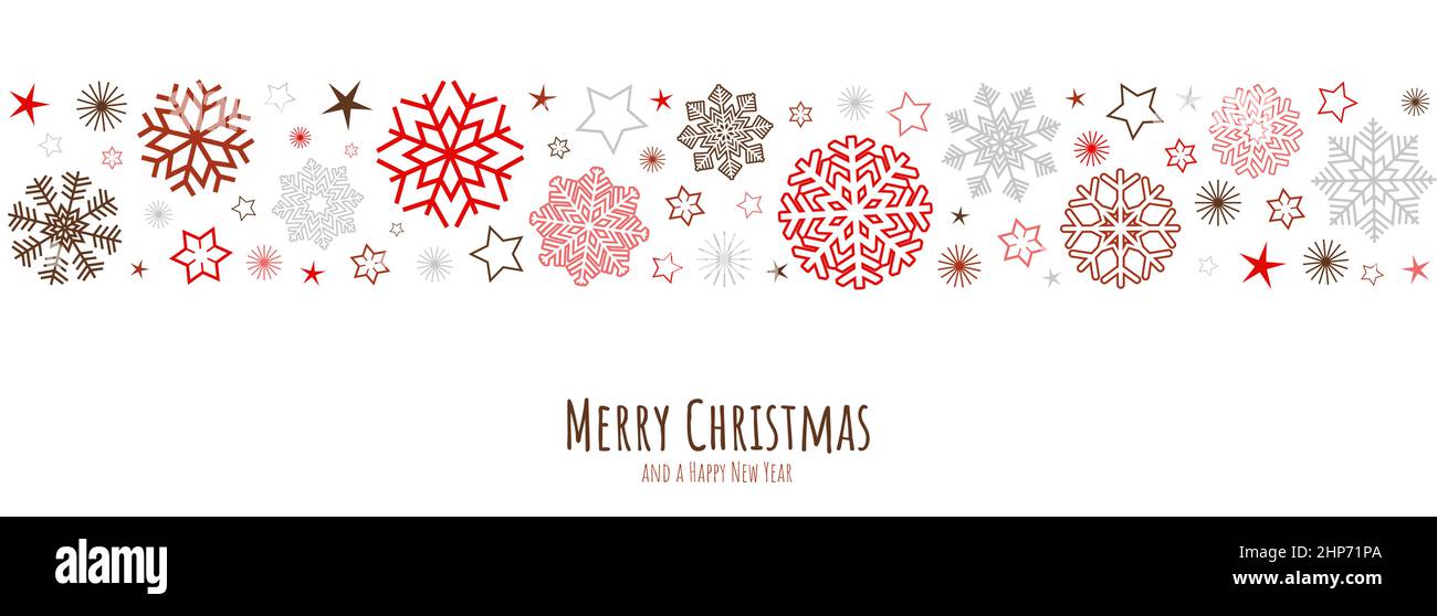 christmas greetings banner with snow flakes Stock Vector Image & Art ...