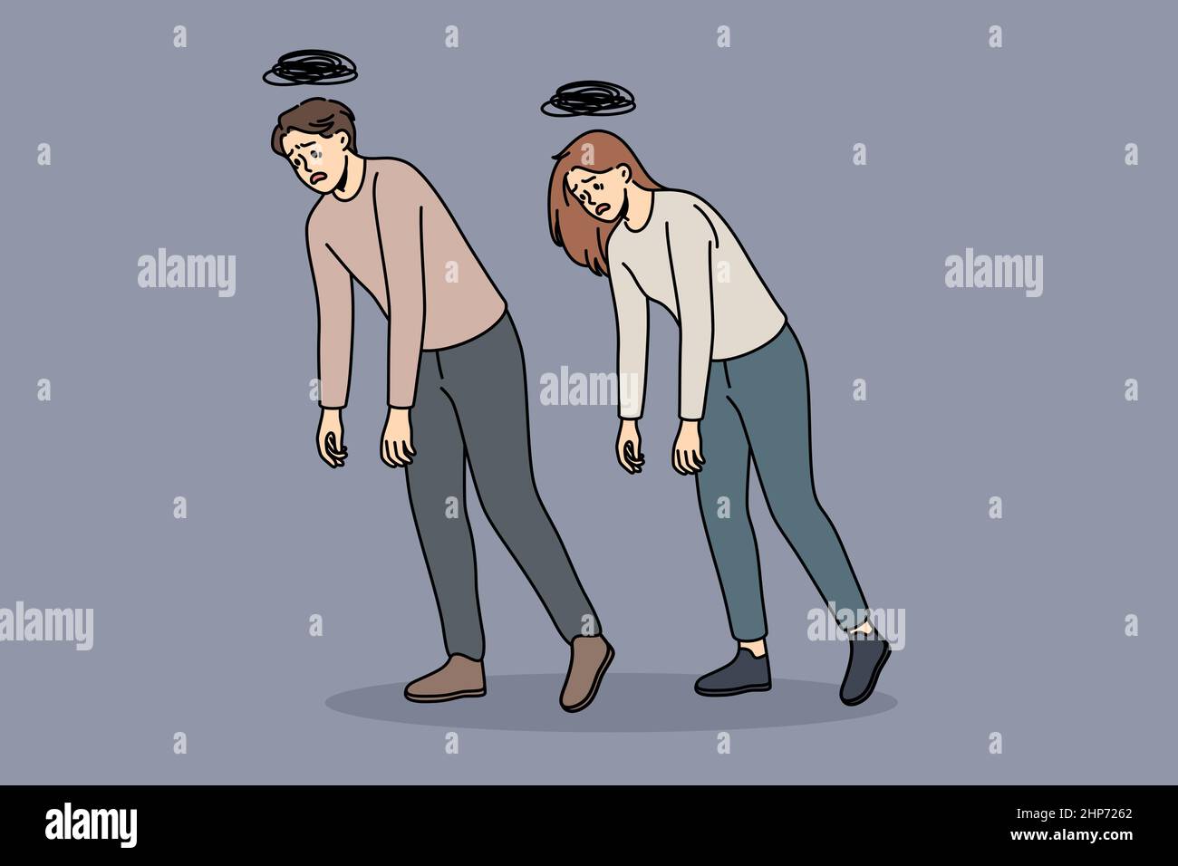 Tiredness and common exhaustion concept Stock Vector Image & Art - Alamy