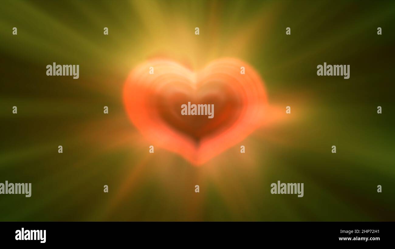 Heart Neon Glow light ray, illustration render Stock Photo - Alamy