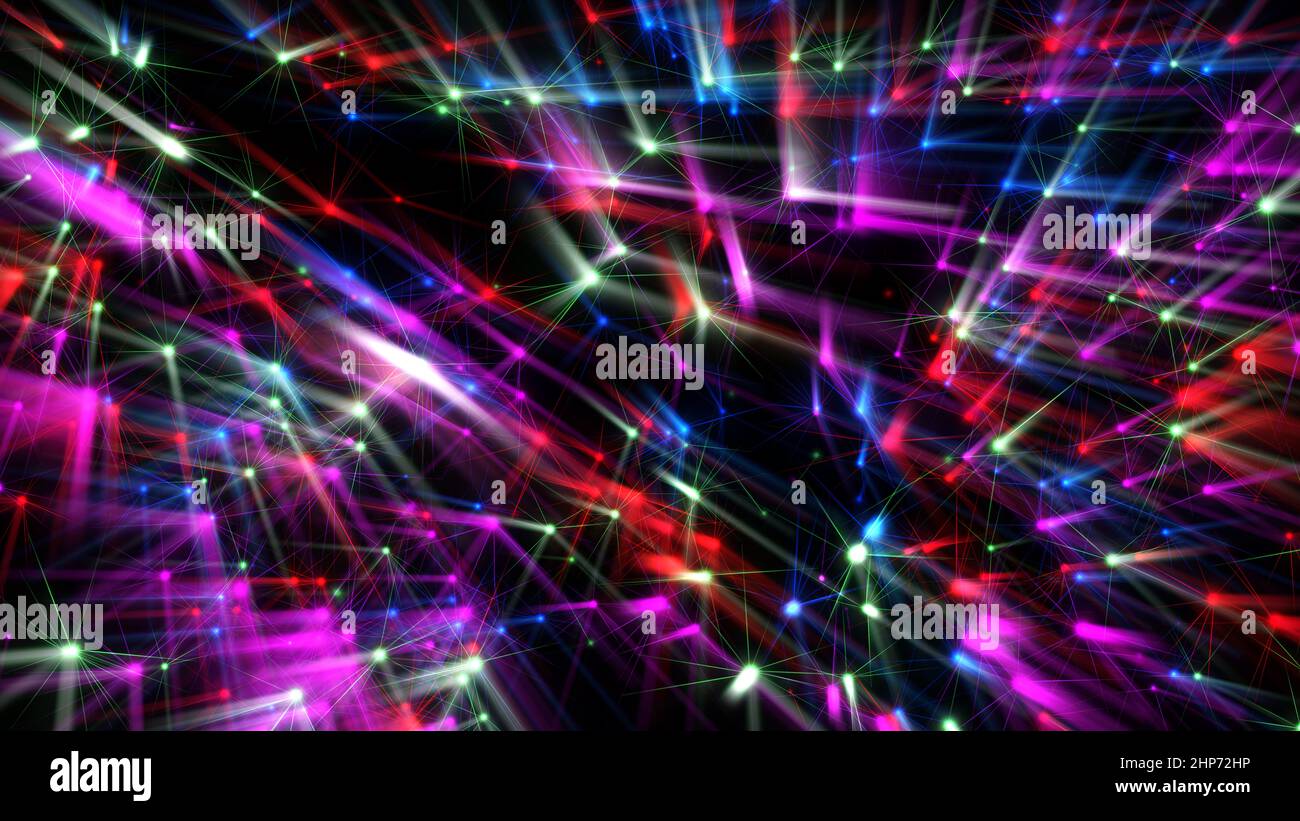 laser ray light neon rays illustration render Stock Photo - Alamy