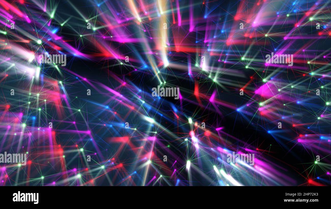 laser ray light neon rays illustration render Stock Photo - Alamy