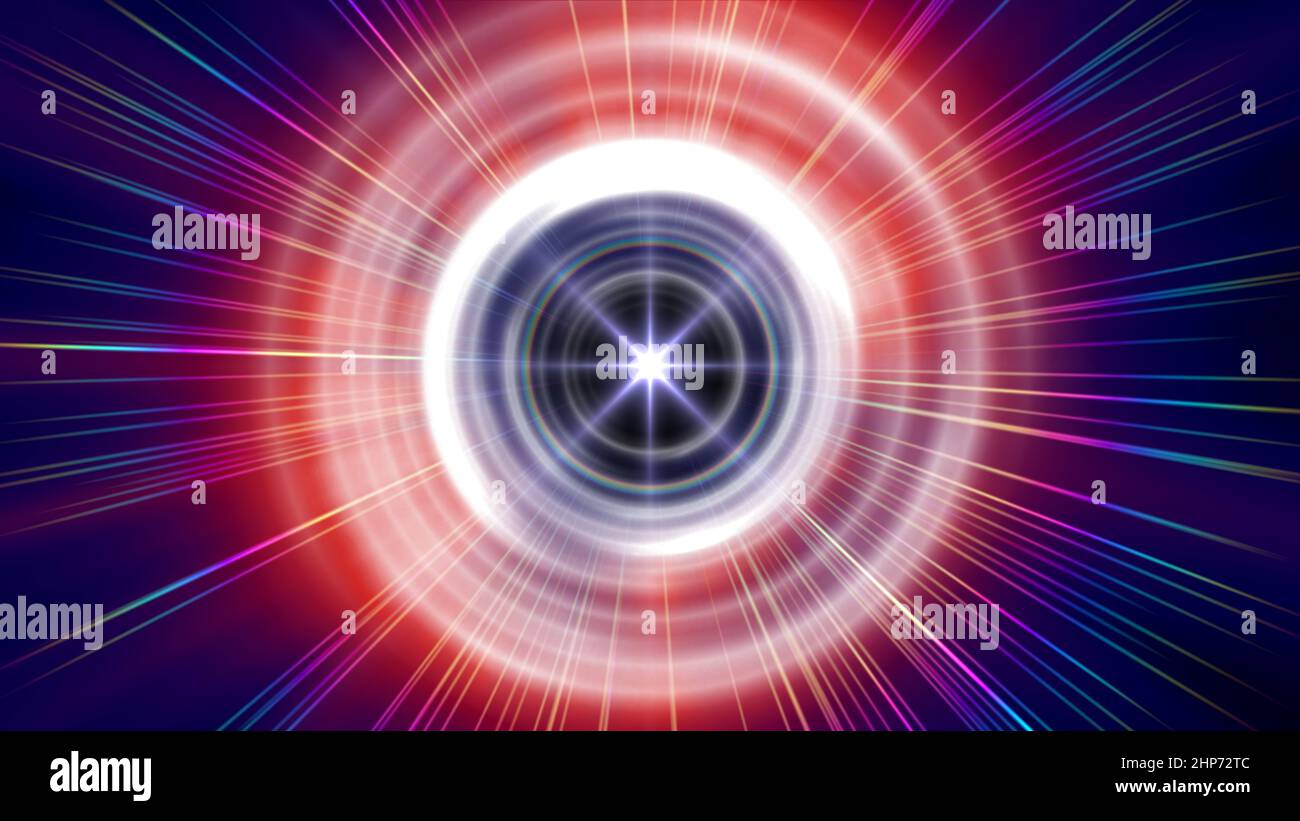 rings light ray Orb neon ray light illustration Stock Photo - Alamy