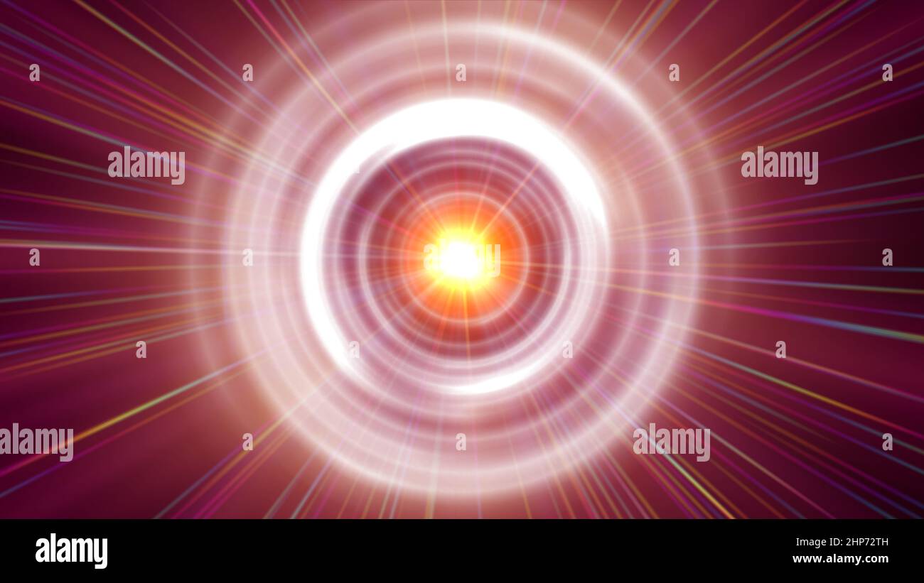 rings light ray Orb neon ray light illustration Stock Photo - Alamy