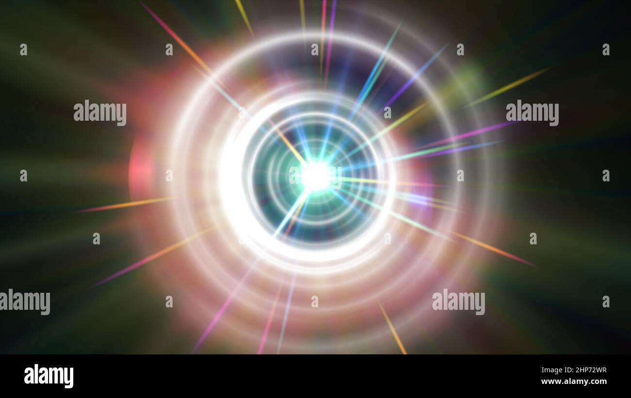 rings light ray Orb neon ray light illustration Stock Photo - Alamy