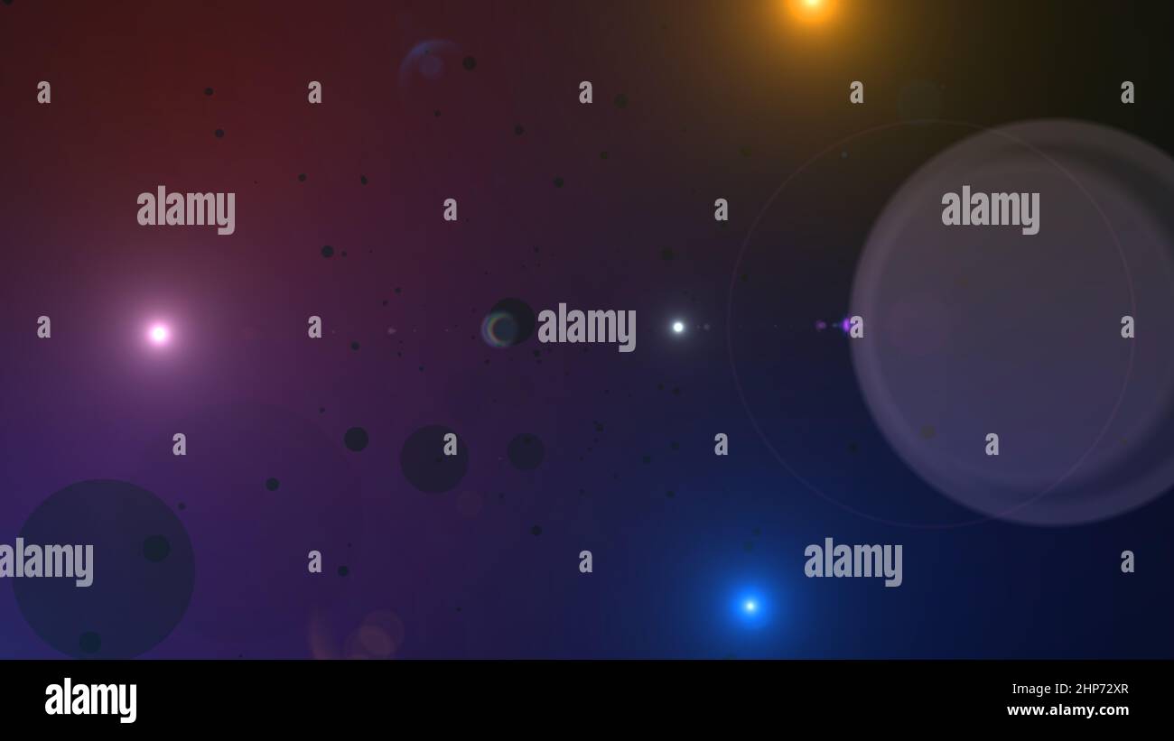 abstract space planets light stars illustration Stock Photo - Alamy