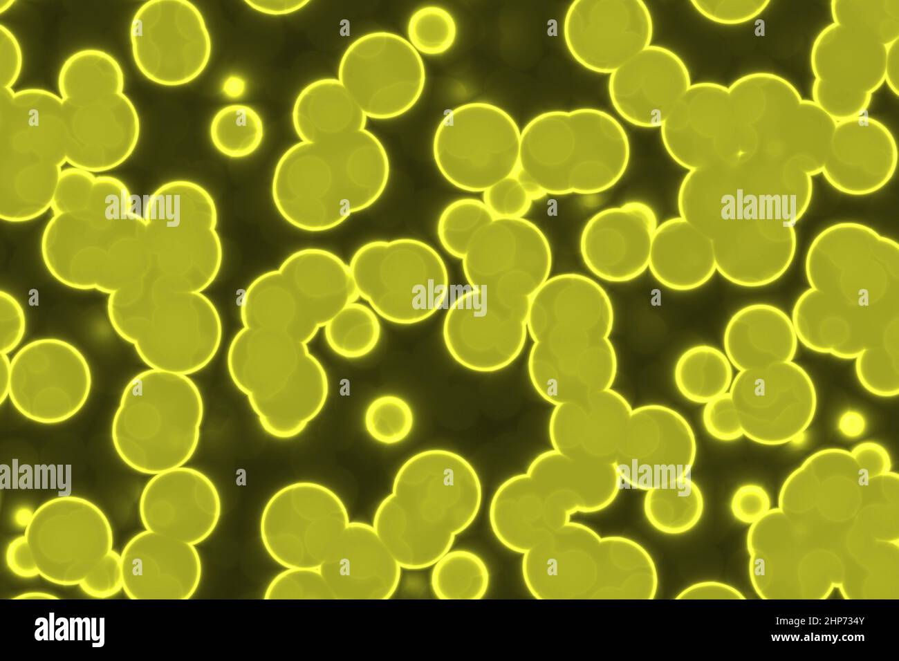 nice artistic yellow many biological living cells computer graphic ...