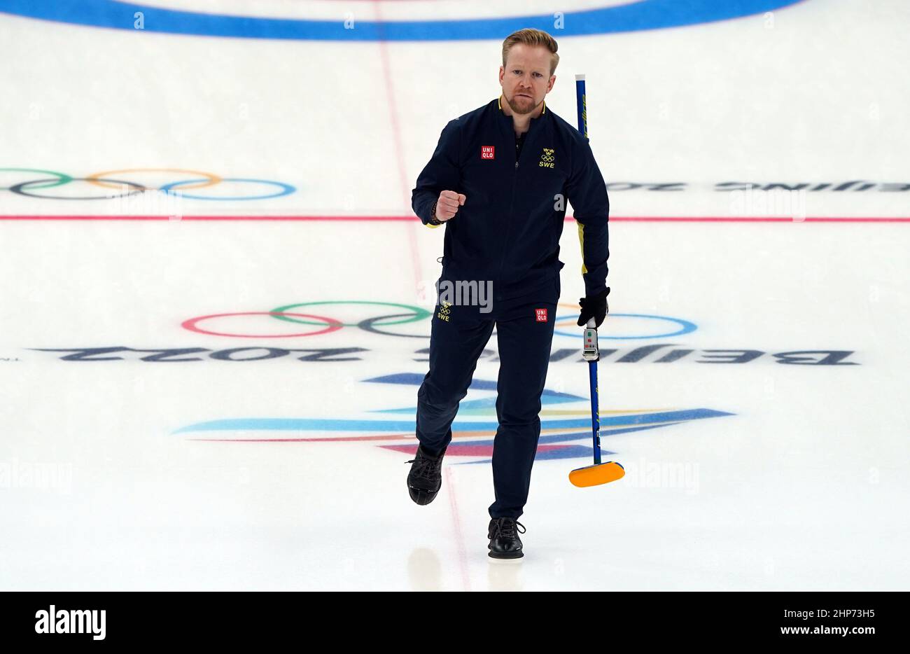 Sweden's Niklas Edin during the Men's Gold Medal game on day fifteen of ...