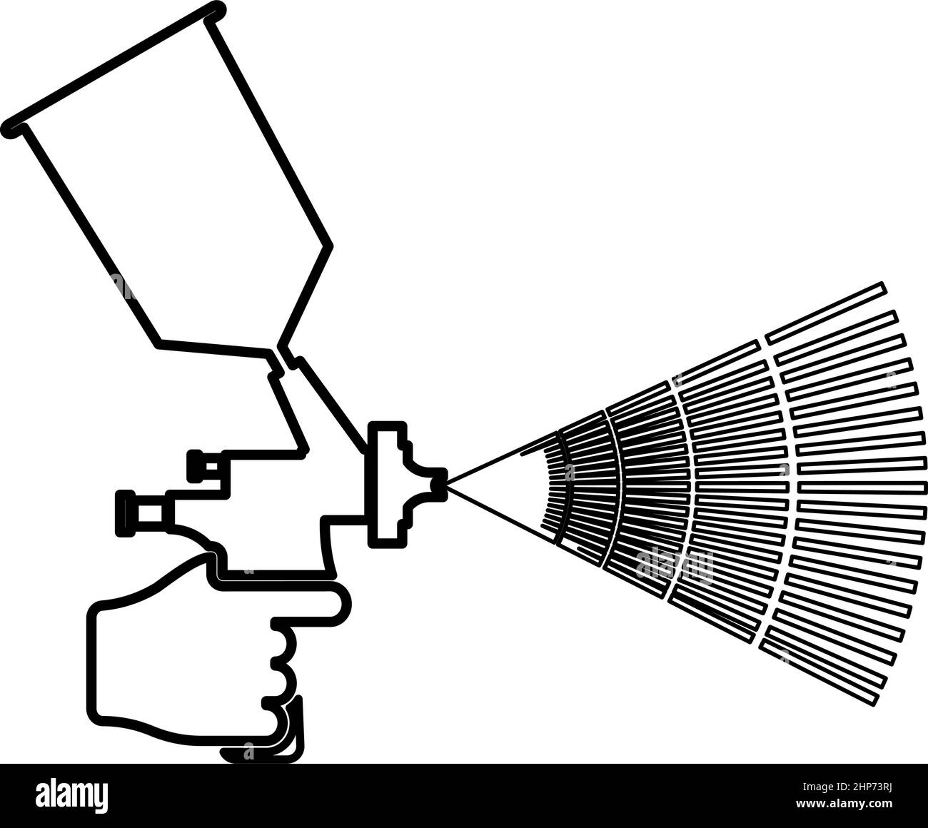 Hand tool icon outline Black and White Stock Photos & Images - Alamy