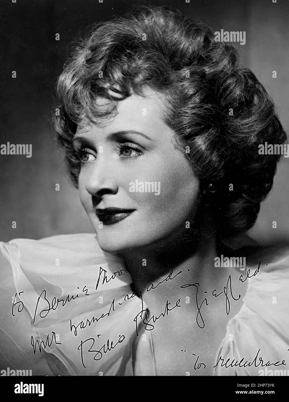 Publicity photo of Actress Billie Burke ca. 1943 Stock Photo - Alamy