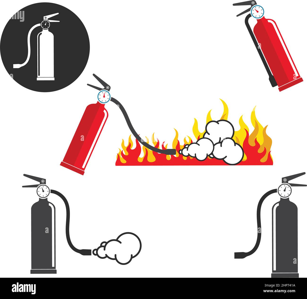 fire extinguisher vector icon illustration design template Stock Vector ...