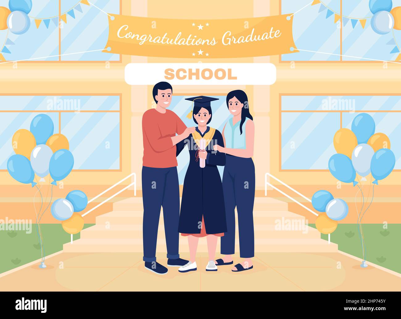 Cap and gown, yard Stock Vector Images - Alamy