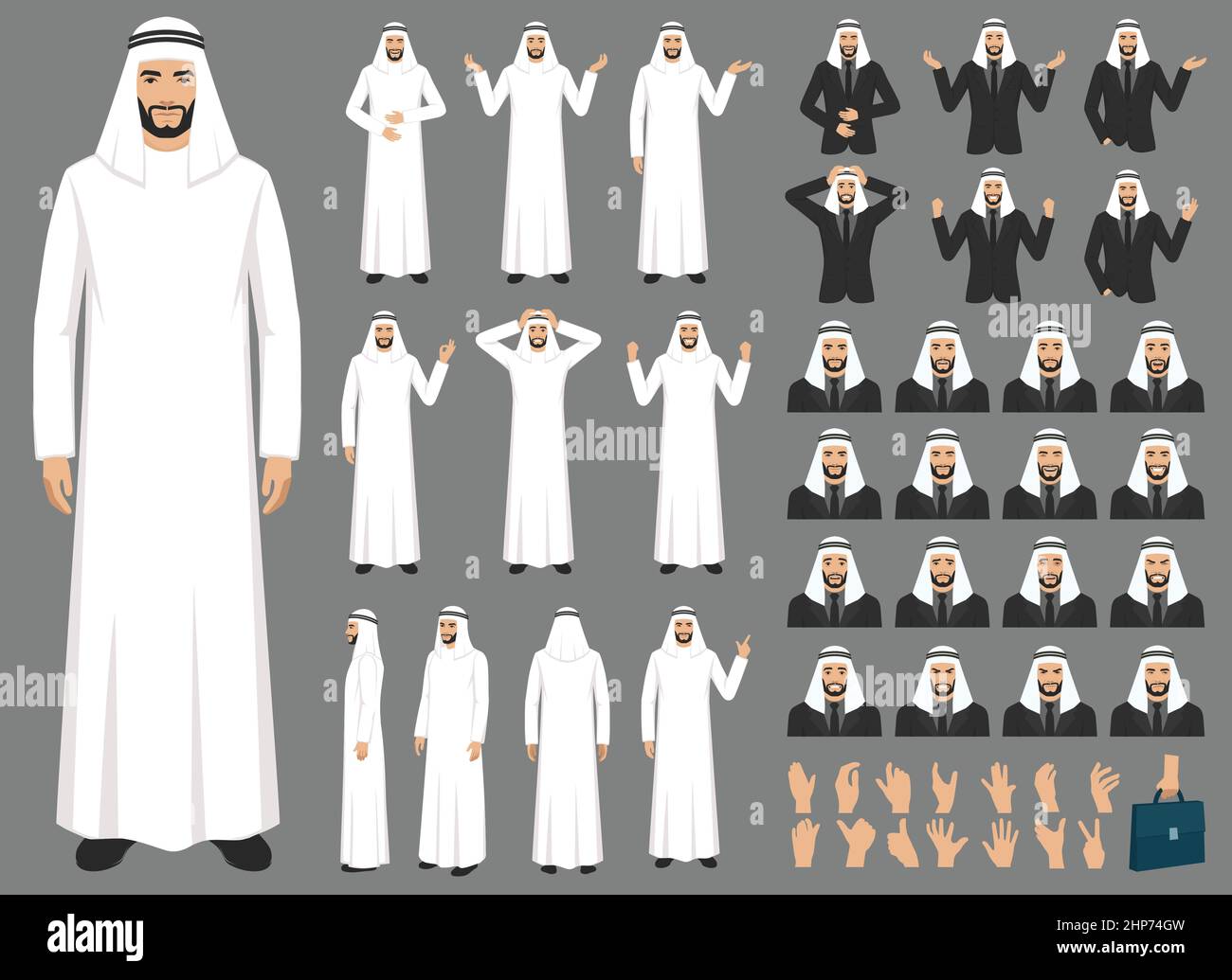 Professional saudi arab man vector Stock Vector Images - Alamy