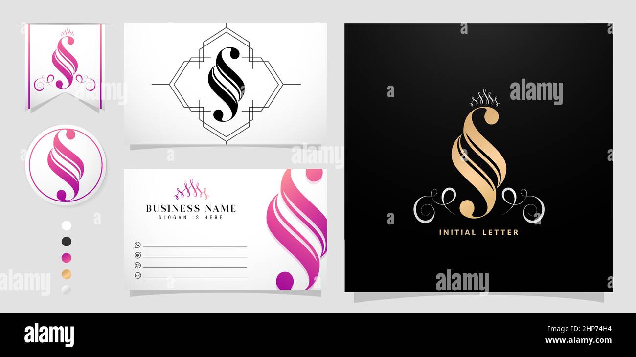 illustration of SS initial letter and graphic name, SS logo for Wedding ...