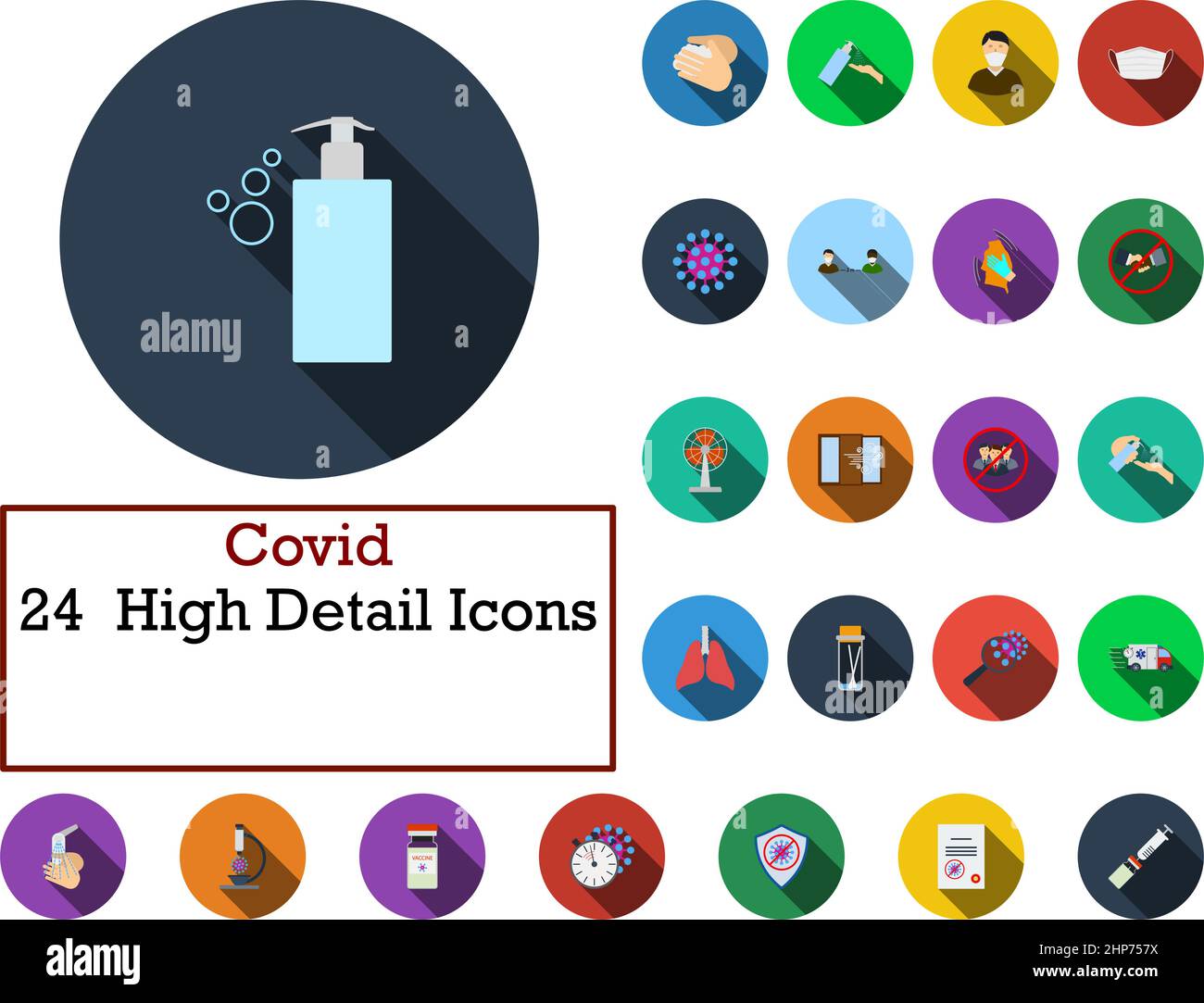Covid Icon Set Stock Vector Image & Art - Alamy