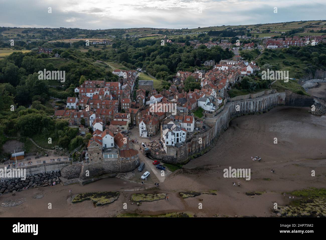 Scarborough , Whitby, Robin Hoods Bay From The Air, Aerial Landscape ...