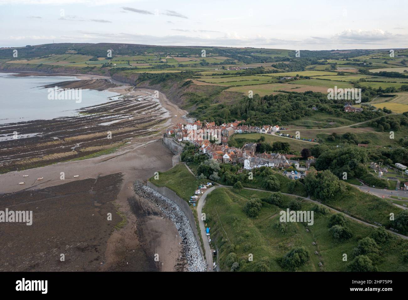 Scarborough , Whitby, Robin Hoods Bay From The Air, Aerial Landscape ...