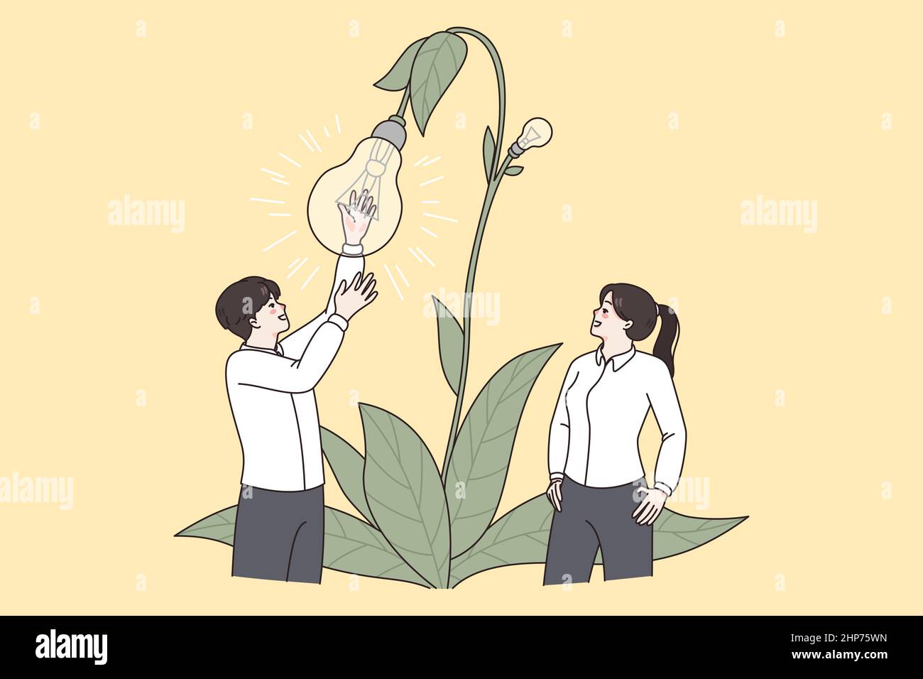 Concept business idea cooperation Stock Vector Images - Alamy