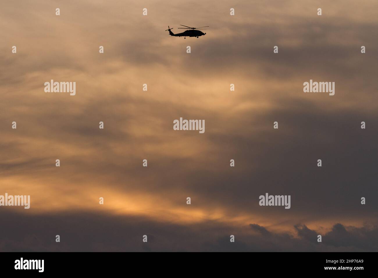 A US Navy Sikorsky SH-60R Seahawk helicopter with the the Maritime ...