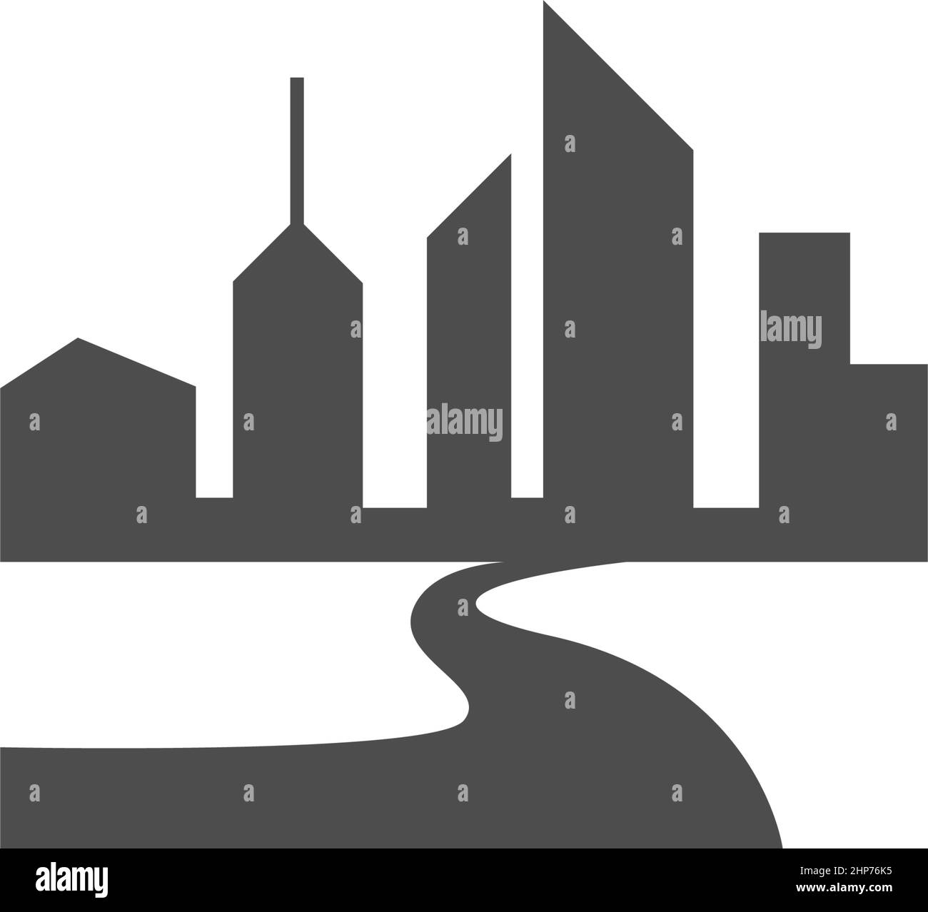 River icon logo flat design template Stock Vector Image & Art - Alamy