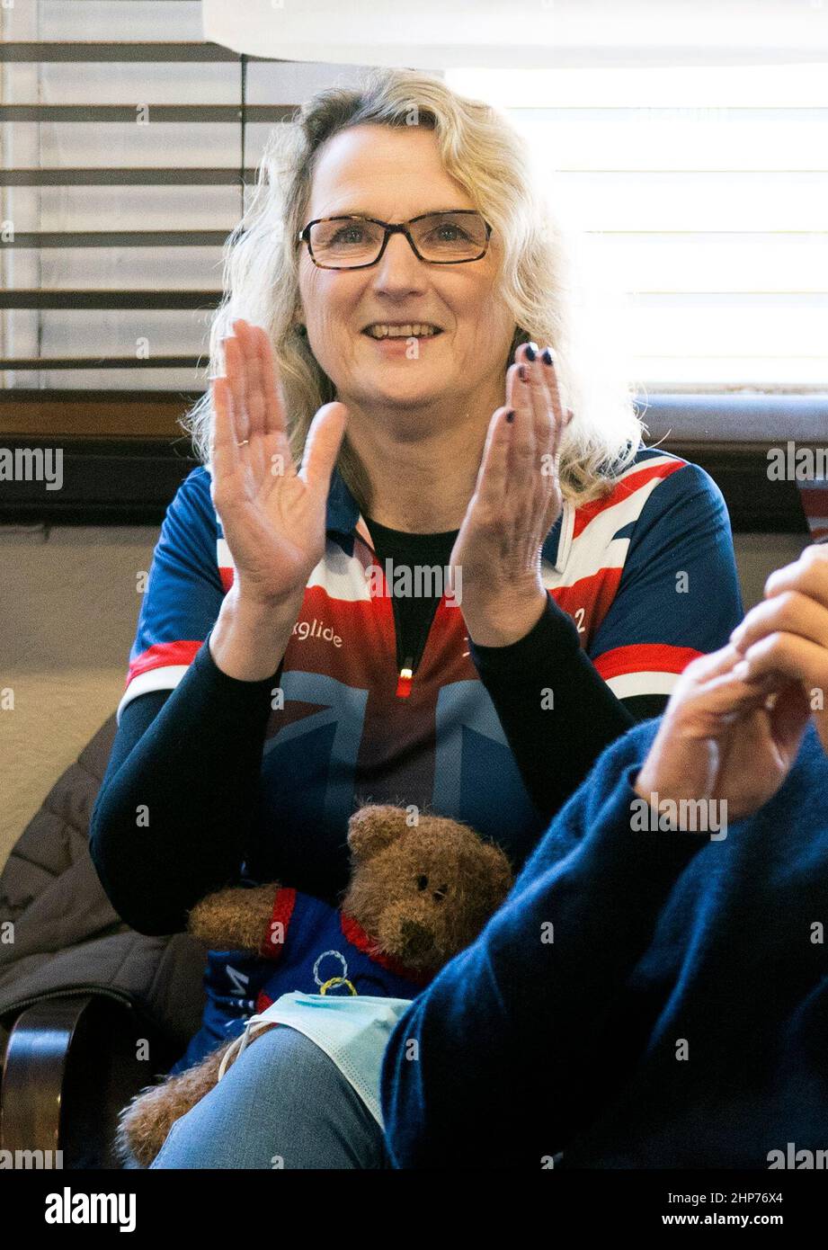 Marie Mouat, mother of Bruce Mouat, reacts as Team GB play their final ...