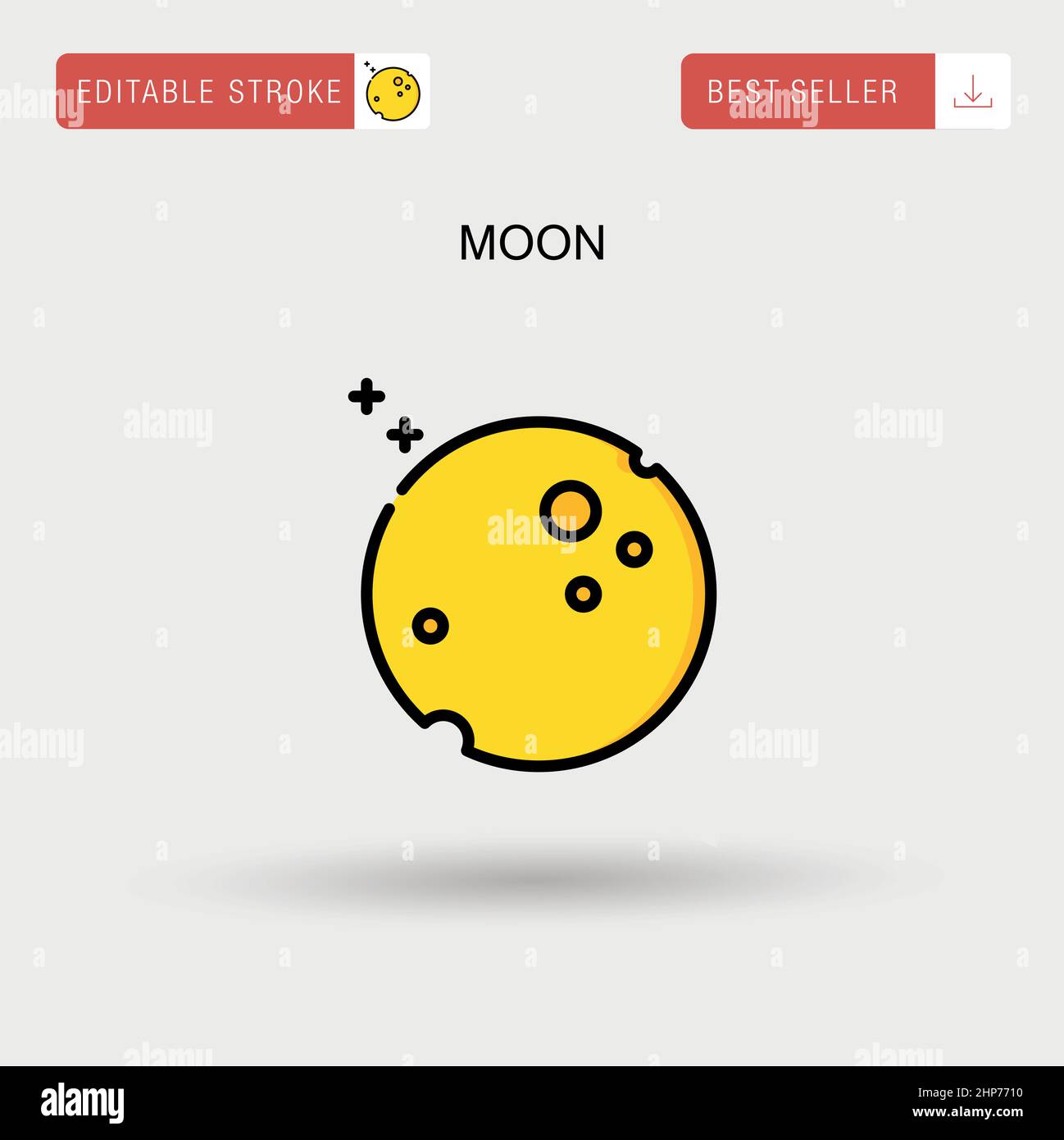 Moon Simple vector icon Stock Vector Image & Art - Alamy