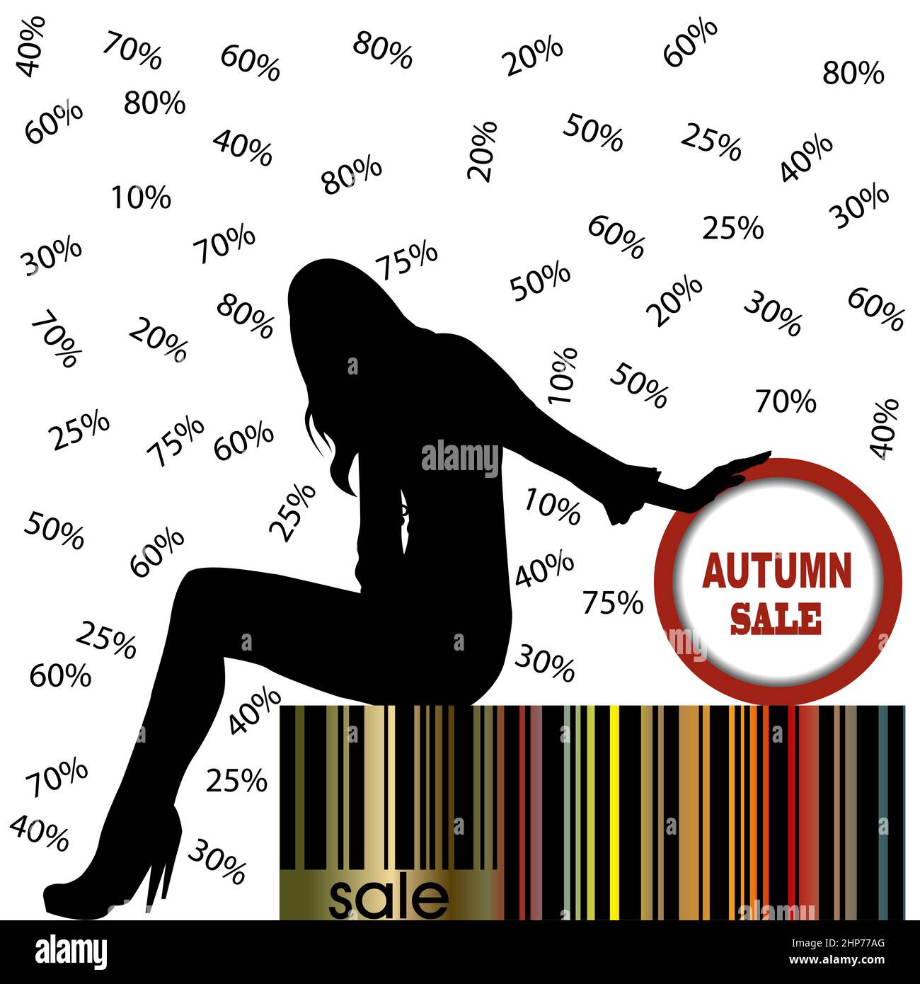 Woman on background autumn Stock Vector Images - Alamy