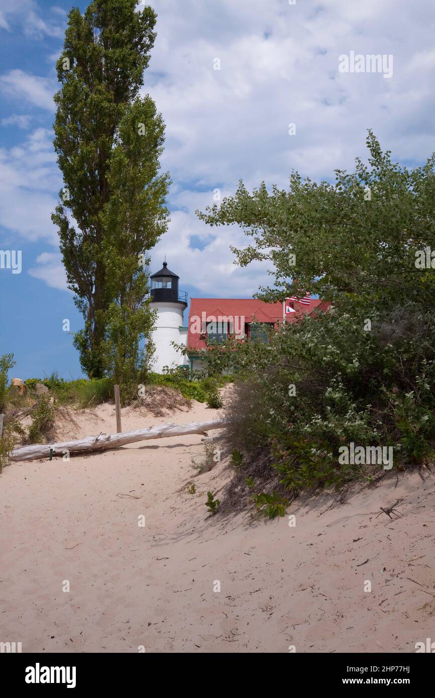 Point Betsie Lighthouse Along Lake Michigan Stock Photo - Alamy