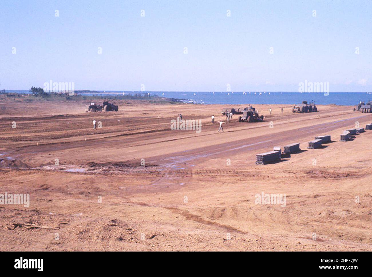 MAG-36 northern helipad ready for laying of the matting - September ...