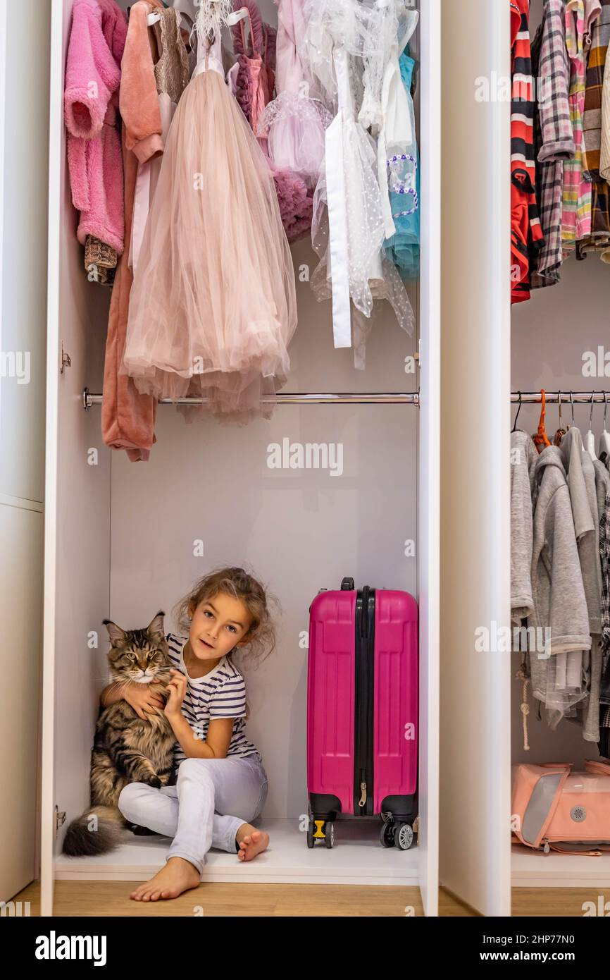 Girl Hiding In The Closet
