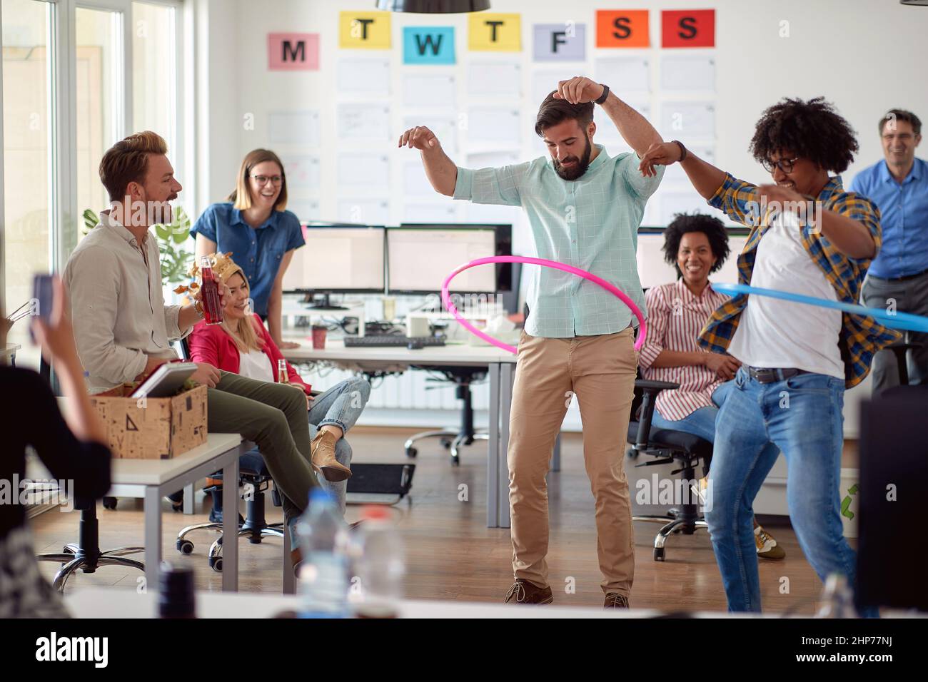 Playing games in the office hi-res stock photography and images - Alamy