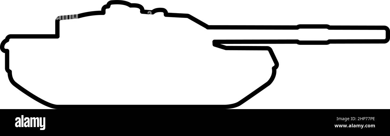 Tank Artillery Army machine Military silhouette World war contour ...
