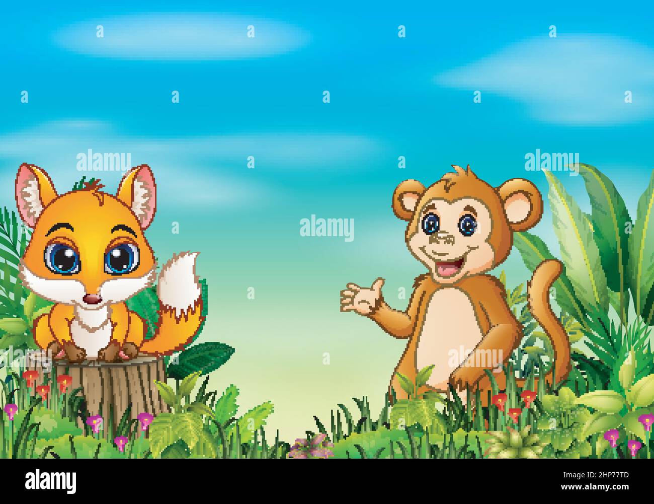 Cartoon funny monkey laughing hi-res stock photography and images - Alamy