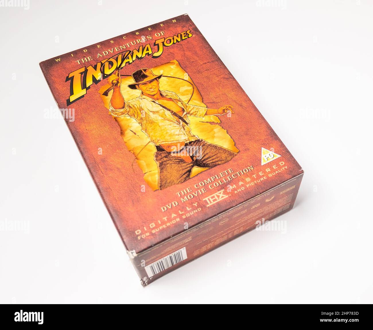 Norwich, Norfolk, UK – February 2022. The complete Indiana Jones DVD ...